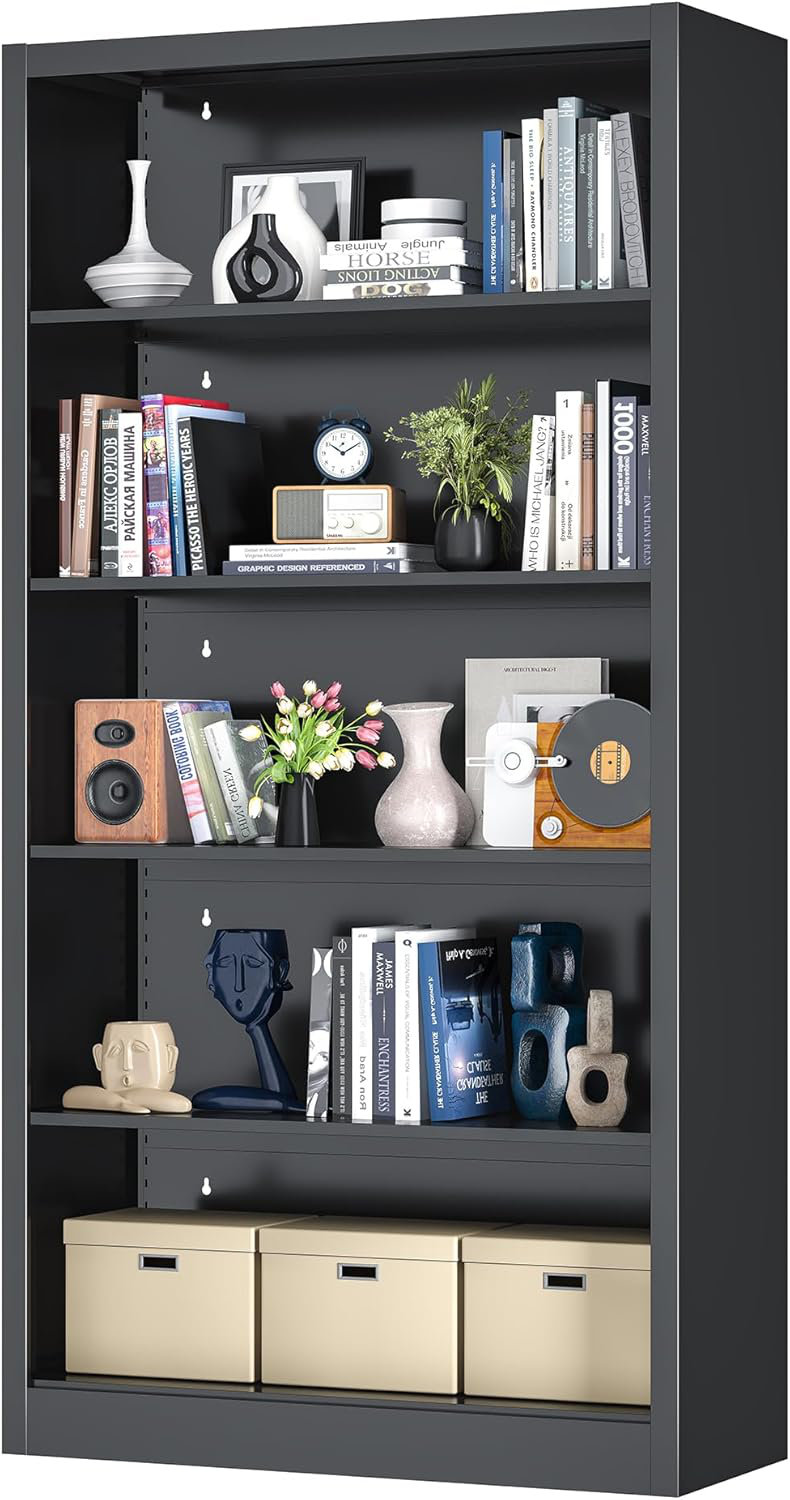 Corrigan Studio® Book Shelf, 14" Deep Bookshelves Cases For Books, Garage Kit, Cds, Decor, 66 ...